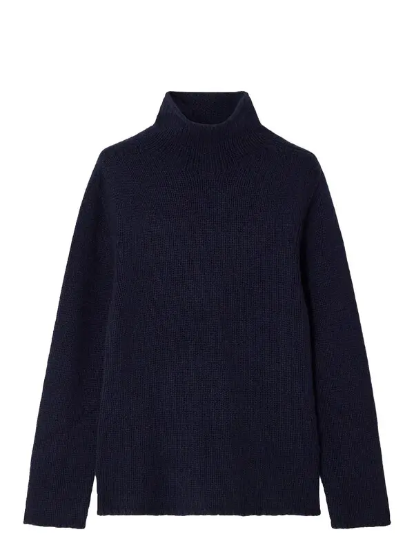 THE ROW Mariam Cashmere Turtleneck Sweater - Blue