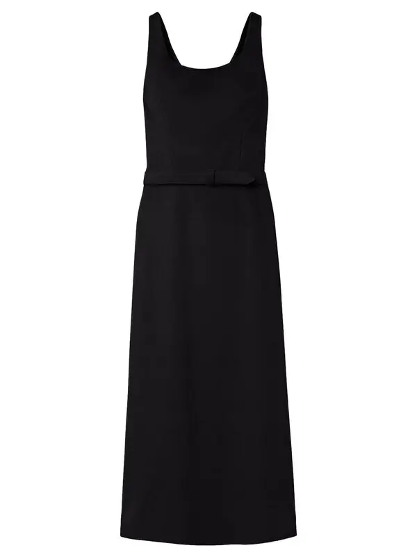 THE ROW Vadira Brushed Silk-cady Midi Dress - Black