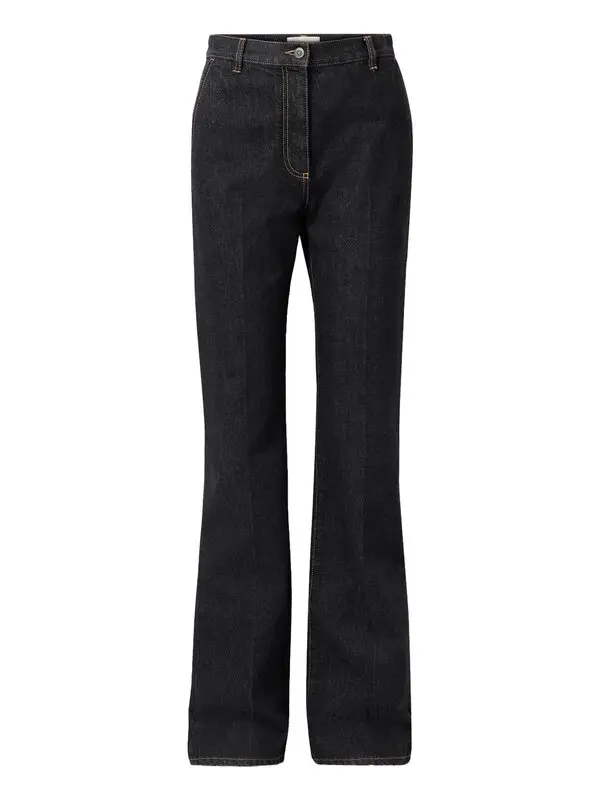 THE ROW Vita Mid-rise Straight-leg Jeans - Black