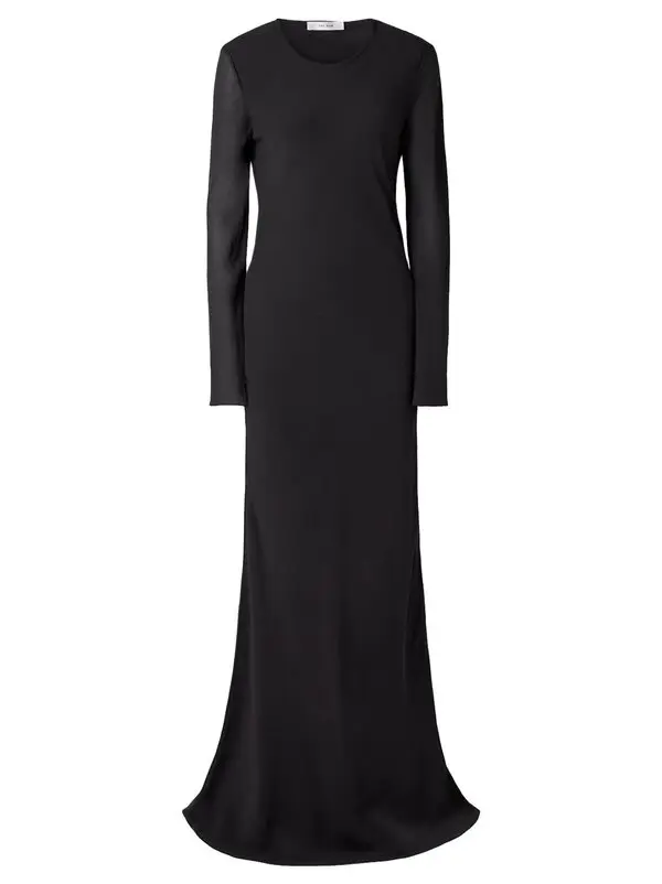 THE ROW Merita Silk-georgette Gown - Black