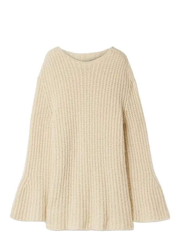 THE ROW Mirr Ribbed Cashmere Sweater - Yellow
