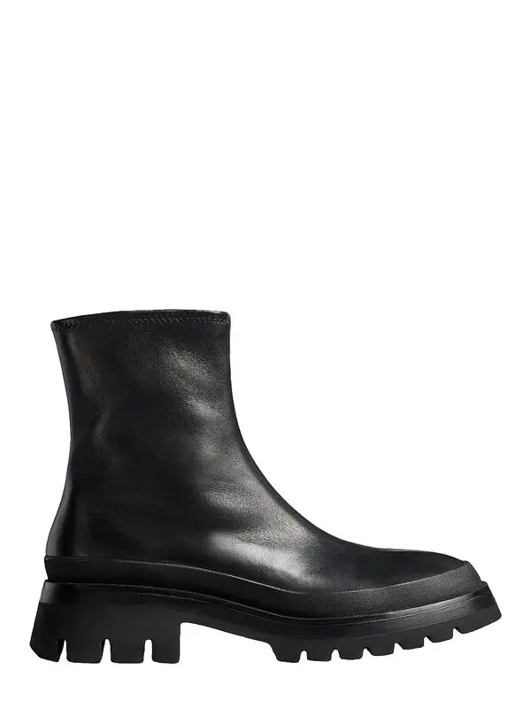 Khaite 35mm Fallon Leather Ankle Boots - Black