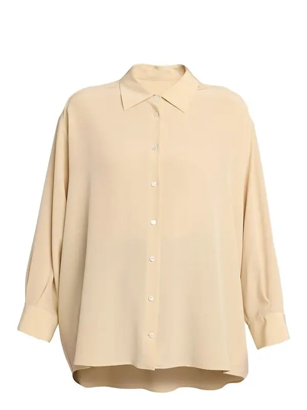 THE ROW Luka Oversized Silk Button-down Shirt - Butter