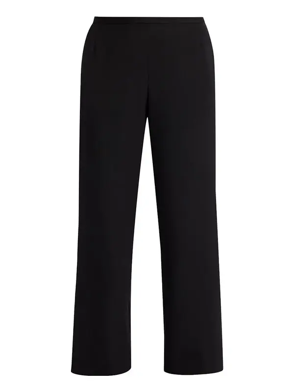 THE ROW Roger Wool-silk Twill Straight-leg Pants - Black