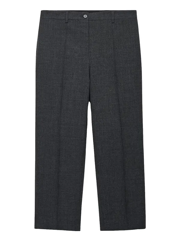 Prada Rush Stitch Wool Pants - Dark Grey