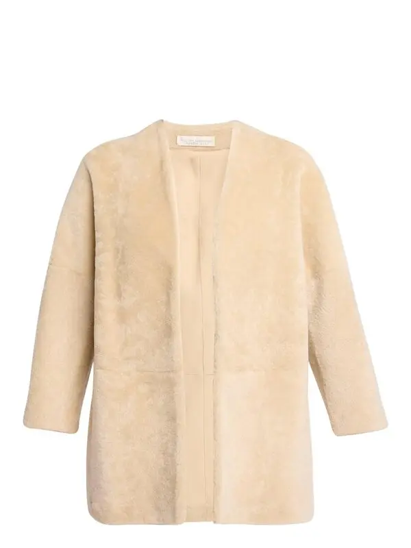 THE ROW Alarise Lamb Shearling Coat - Porcelain