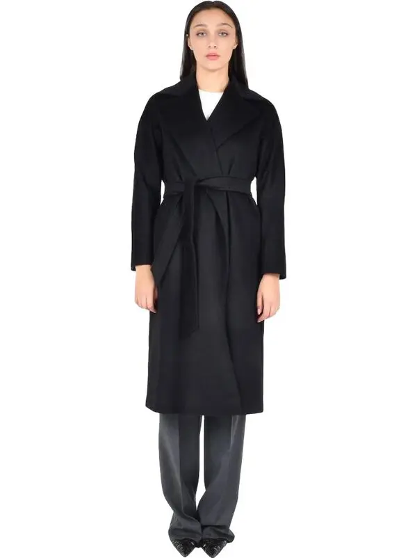 Max Mara Studio Nuevo Cashmere Coat - Black