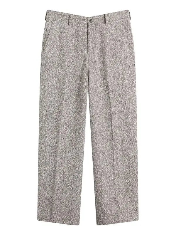 Nn07 Paw Herringbone Weave Trousers - Dusky Port