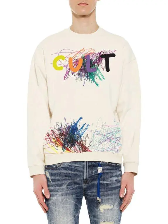 CULT OF INDIVIDUALITY Graphic Sweatshirt - Winter White