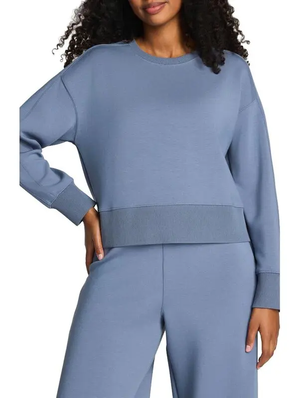 Spanx Airessentials® Luxe Crop Crewneck Sweatshirt - Rain