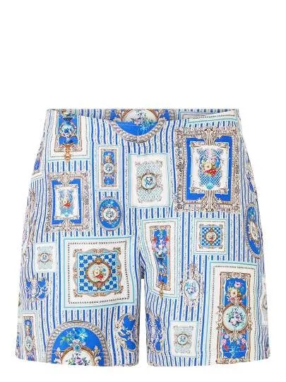 Camilla Mid-length Boardshort With Fixed Waist - Ottoman Opulence