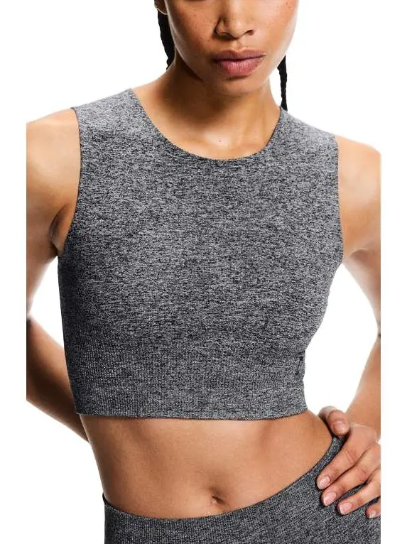 On Studio Crop Tank - Graphite Heather