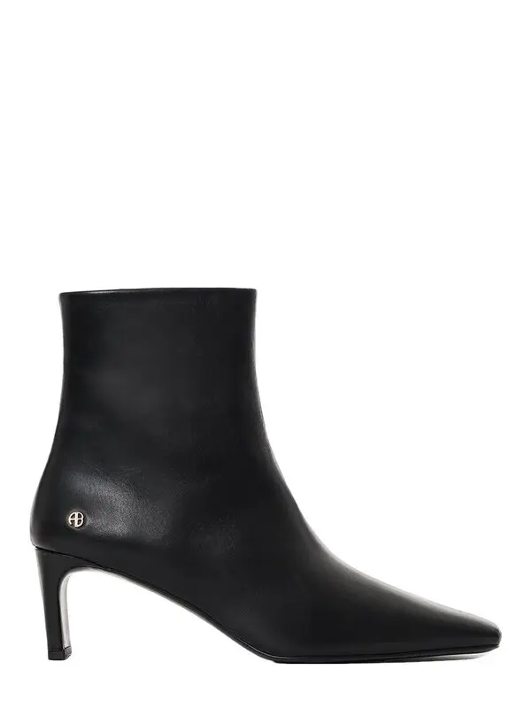 ANINE BING Jayden Leather Ankle Boots - Black