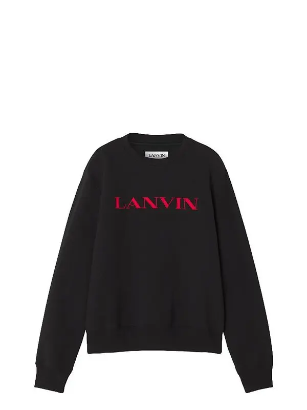 LANVIN Embroidered Cotton Sweatshirt - Black