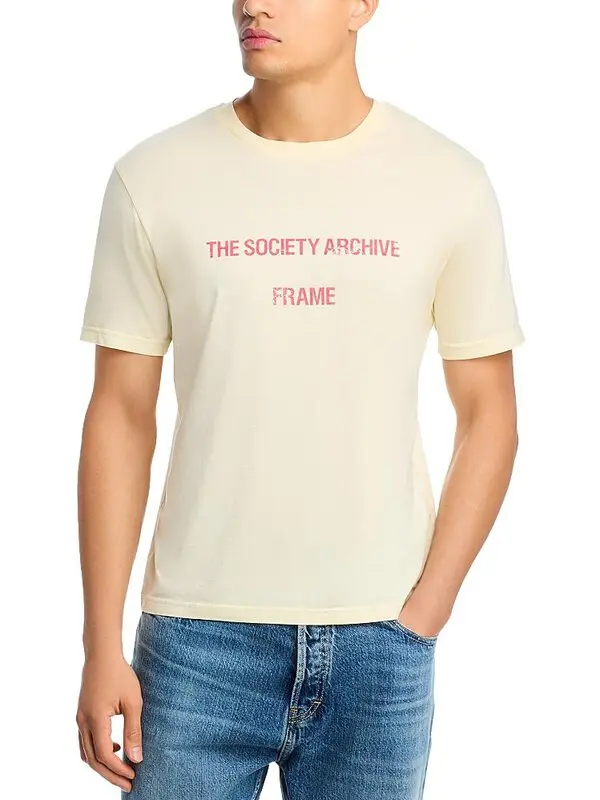 FRAME Soa Cotton Graphic Tee - Soft Yellow