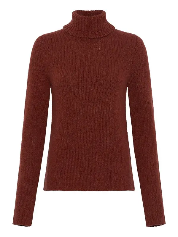 Gabriela Hearst Nelle Knit Turtleneck - Burnt Sienna