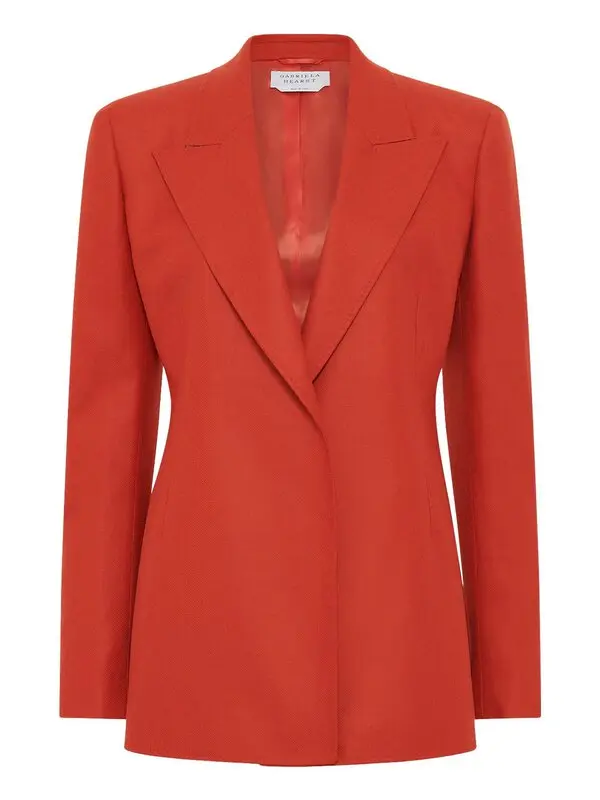 Gabriela Hearst Mairi Blazer In Wool Cashmere Flannel - Antelope Orange