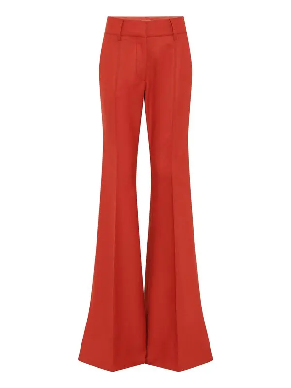 Gabriela Hearst Rhein Flare Pant In Wool Cashmere Flannel - Antelope Orange