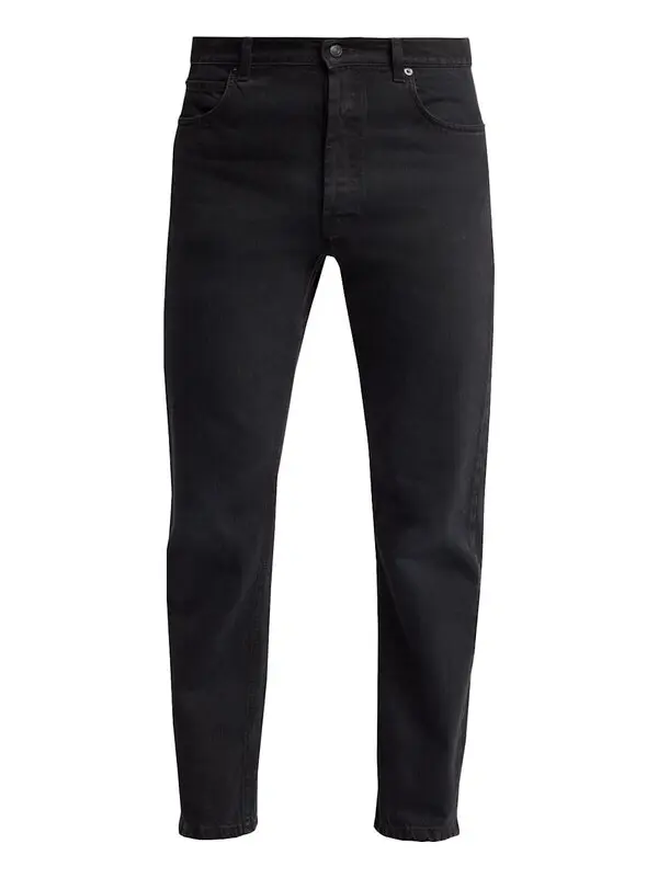 THE ROW Slim Fit Five-pocket Denim Pants - Black