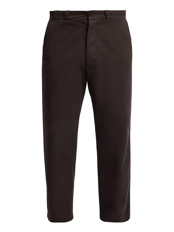 THE ROW Ottis Cotton And Cashmere Straight-leg Chino Pants - Mud