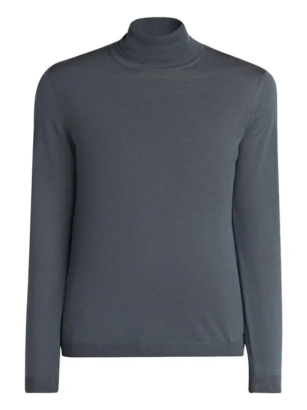 Giorgio Armani Cashmere Turtleneck Long-sleeve T-shirt - Smoke