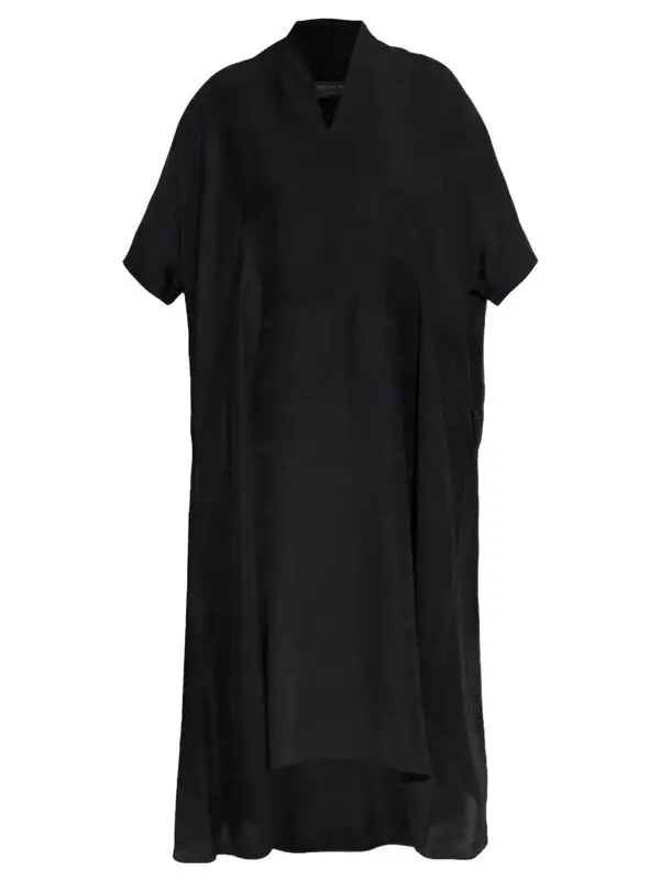 Balenciaga V-neck Midi Dress - Black