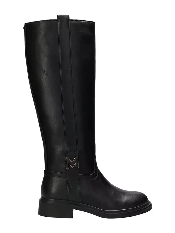 MEXX Logo Plaque Knee-high Boots - Black