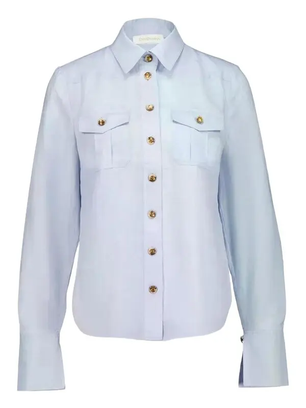 Zimmermann Safari Buttoned Shirt - Blue