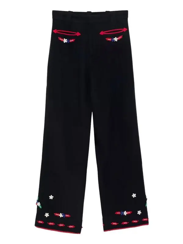 BODE Carroll Flowers Trousers - Blue