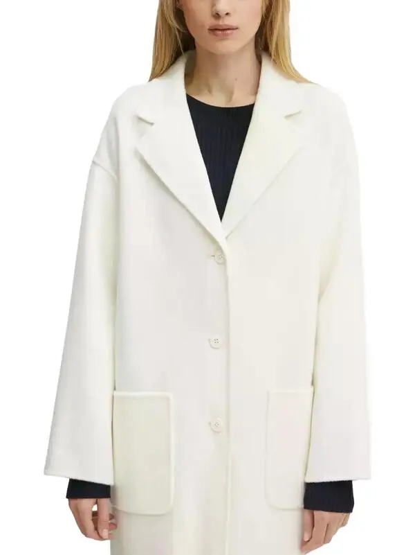 From Future Button Wool Coat - White