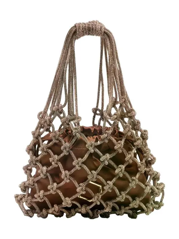 HIBOURAMA Carrie Crystal-embellished Tote Bag - Brown