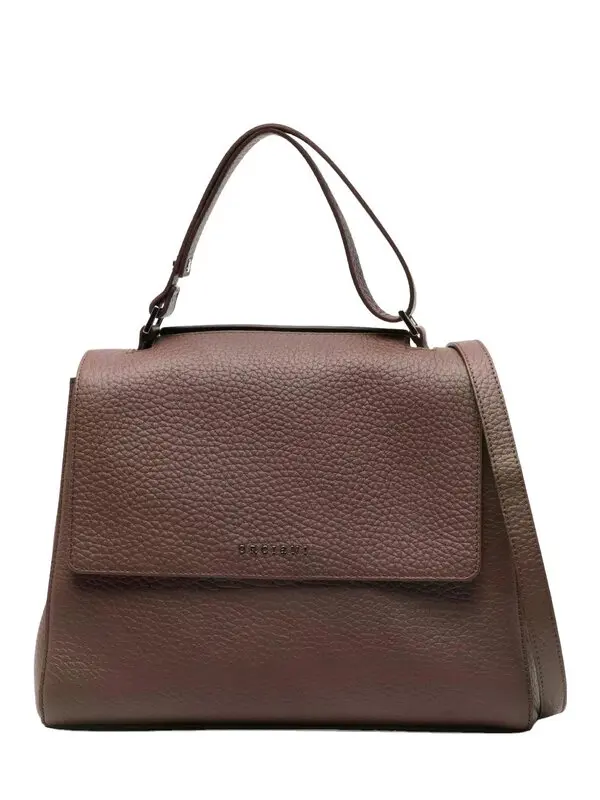 ORTIGNI Sveva Logo-detail Shoulder Bag - Brown