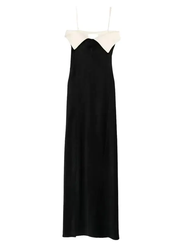 Nanushka Folded-neckline Maxi Dress - Black