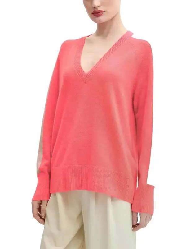 From Future V-neck Long Sleeve Sweater - Pink