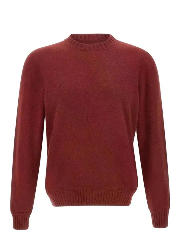 GRAN SASSO Ribbed Crew-neck Sweater - Red
