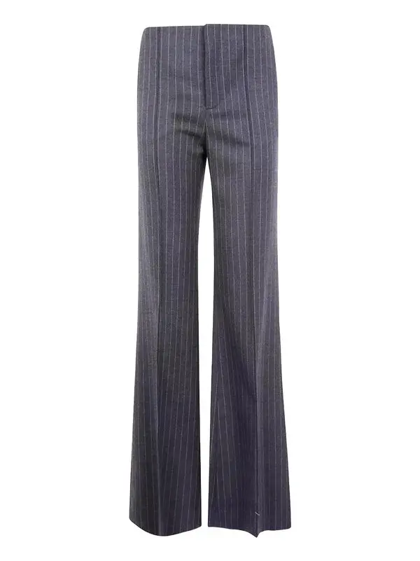 Chloé Pinstripe Flared Pants - Grey