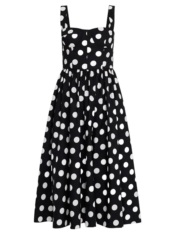SANS FAFF Antibes Poplin Midi Dress - Polka Dot