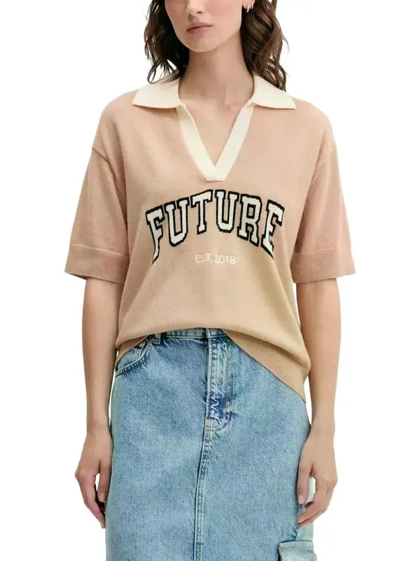 From Future Collared Sweater - Neutrals