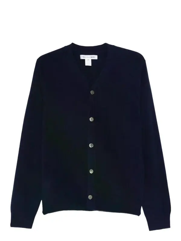 Comme Des Garçons V-neck Cardigan - Blue