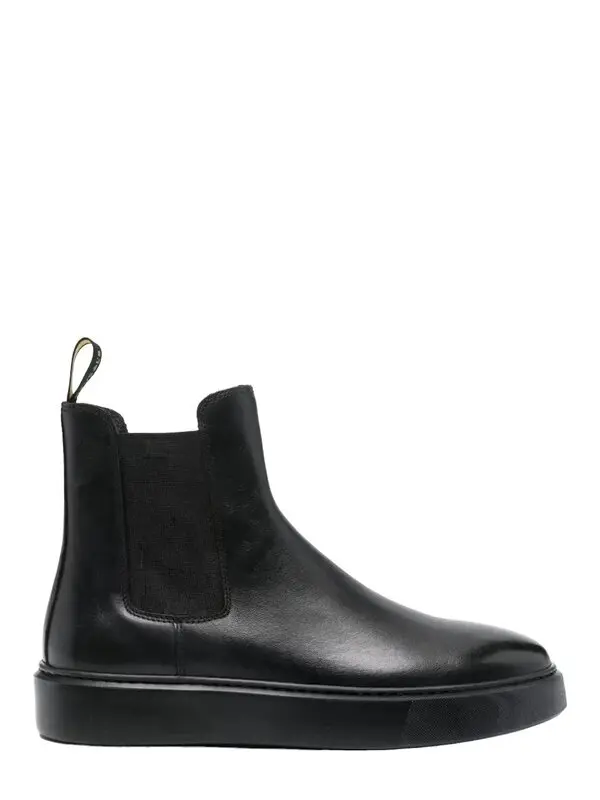 DOUCAL'S Platform Leather Boots - Black