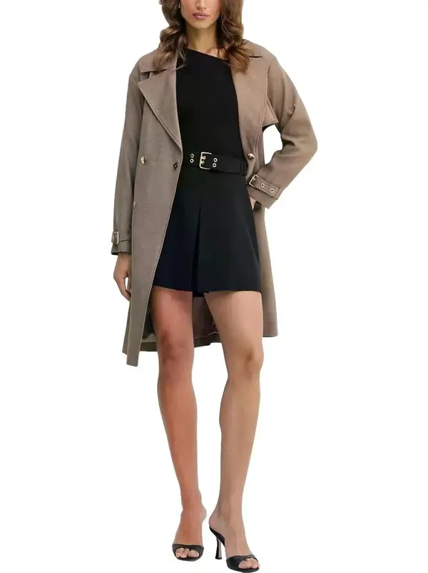 MARCIANO Belted Double-breasted Coat - Neutrals