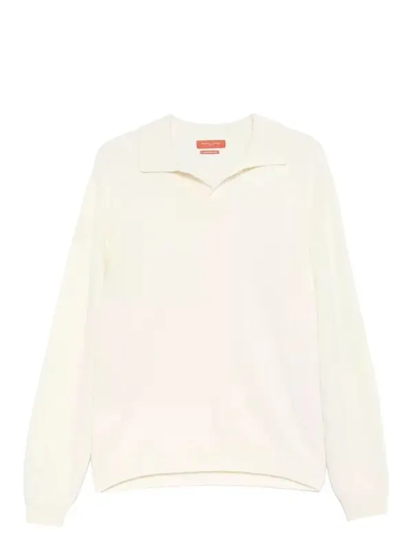 DANIELE FIESOLI Collared Long Sleeve Sweater - White