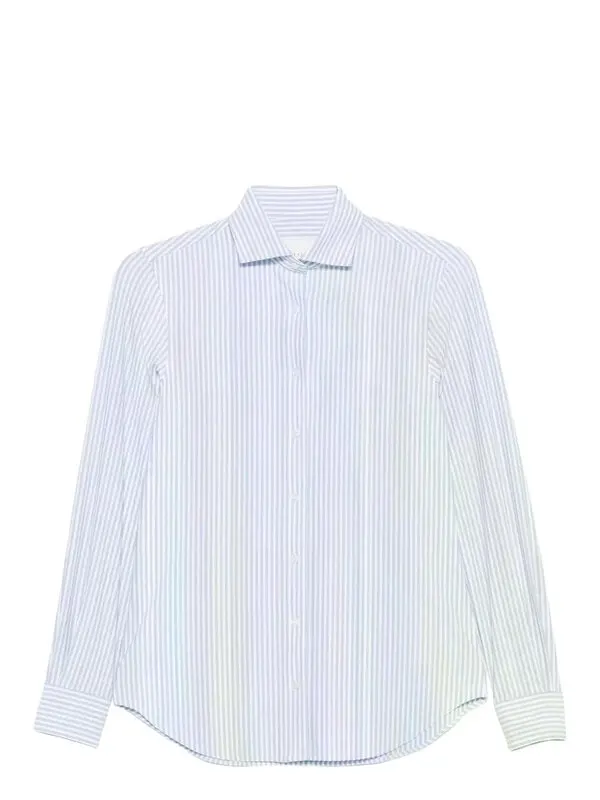 XACUS Striped-pattern Shirt - Blue