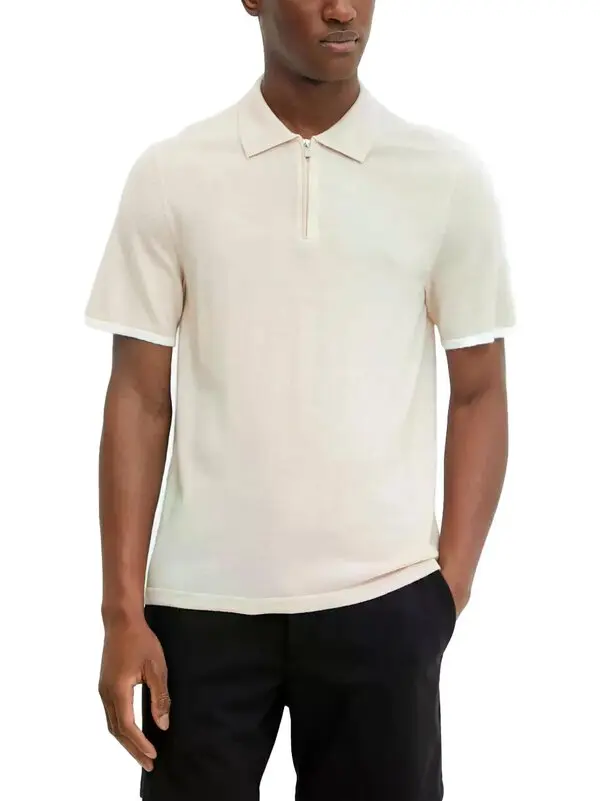 From Future Zip-detail Polo Shirt - Neutrals