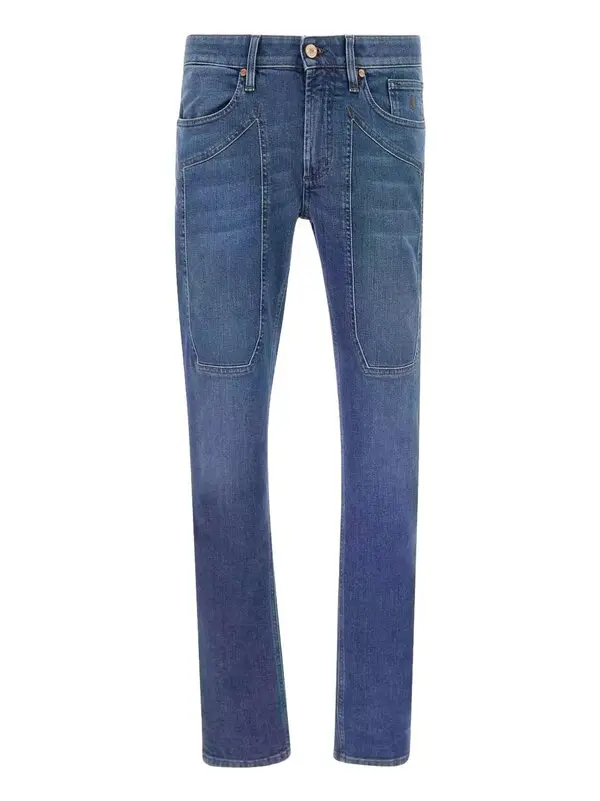 JECKERSON Stitching Jeans - Blue