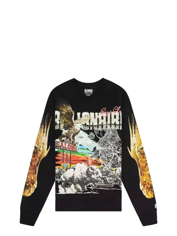 BILLIONAIRE BOYS CLUB Graphic Print Sweatshirt - Black