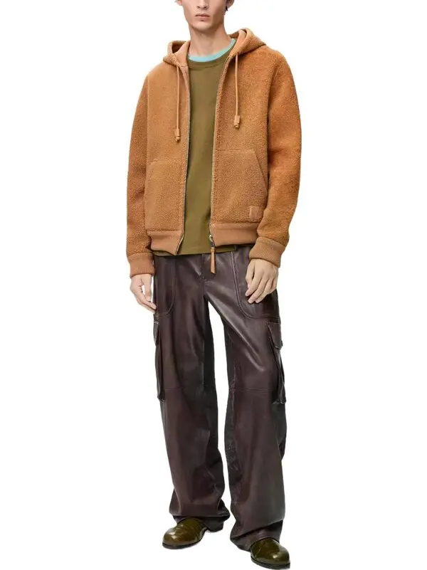 Loewe Hooded Reversible Leather Jacket - Neutrals
