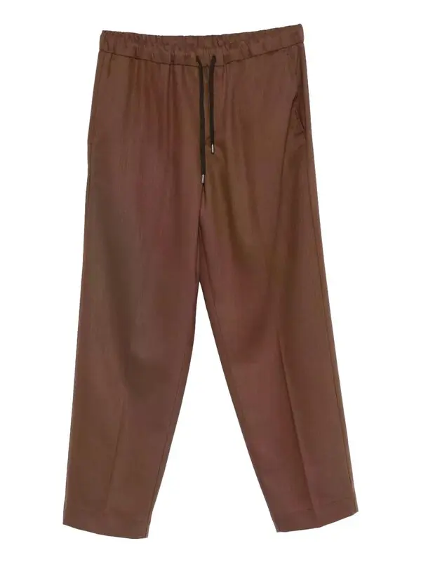 COSTUMEIN Drawstring Tailored Trousers - Brown
