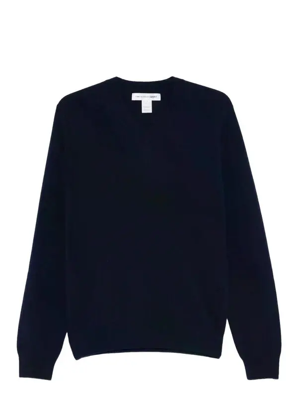 Comme Des Garçons V-neck Sweater - Blue