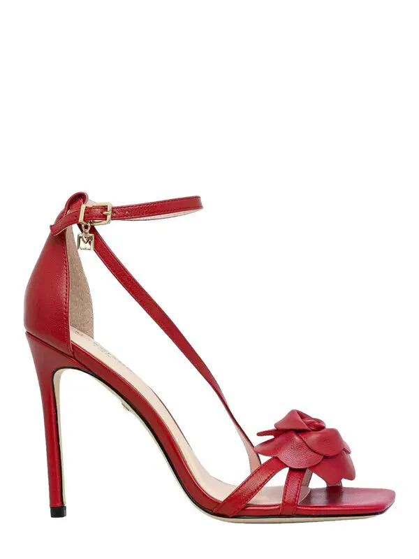 MARCIANO 100mm Peony Stiletto Sandals - Red